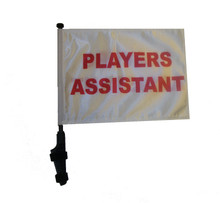 PLAYERS ASSISTANT Golf Cart Flag with SSP Flags Bracket and Pole