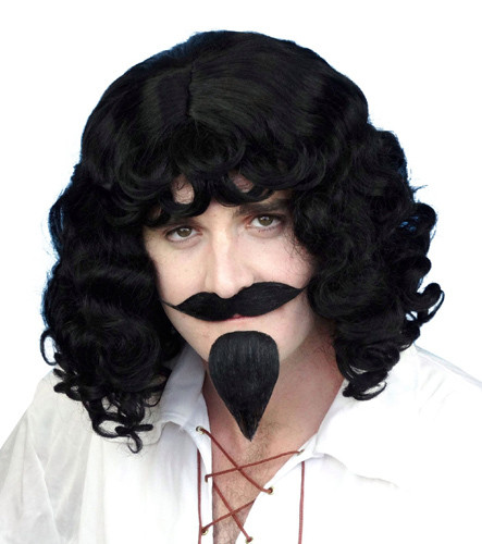 Musketeer Wig Moustache & Beard Costume Set - The Wig Outlet