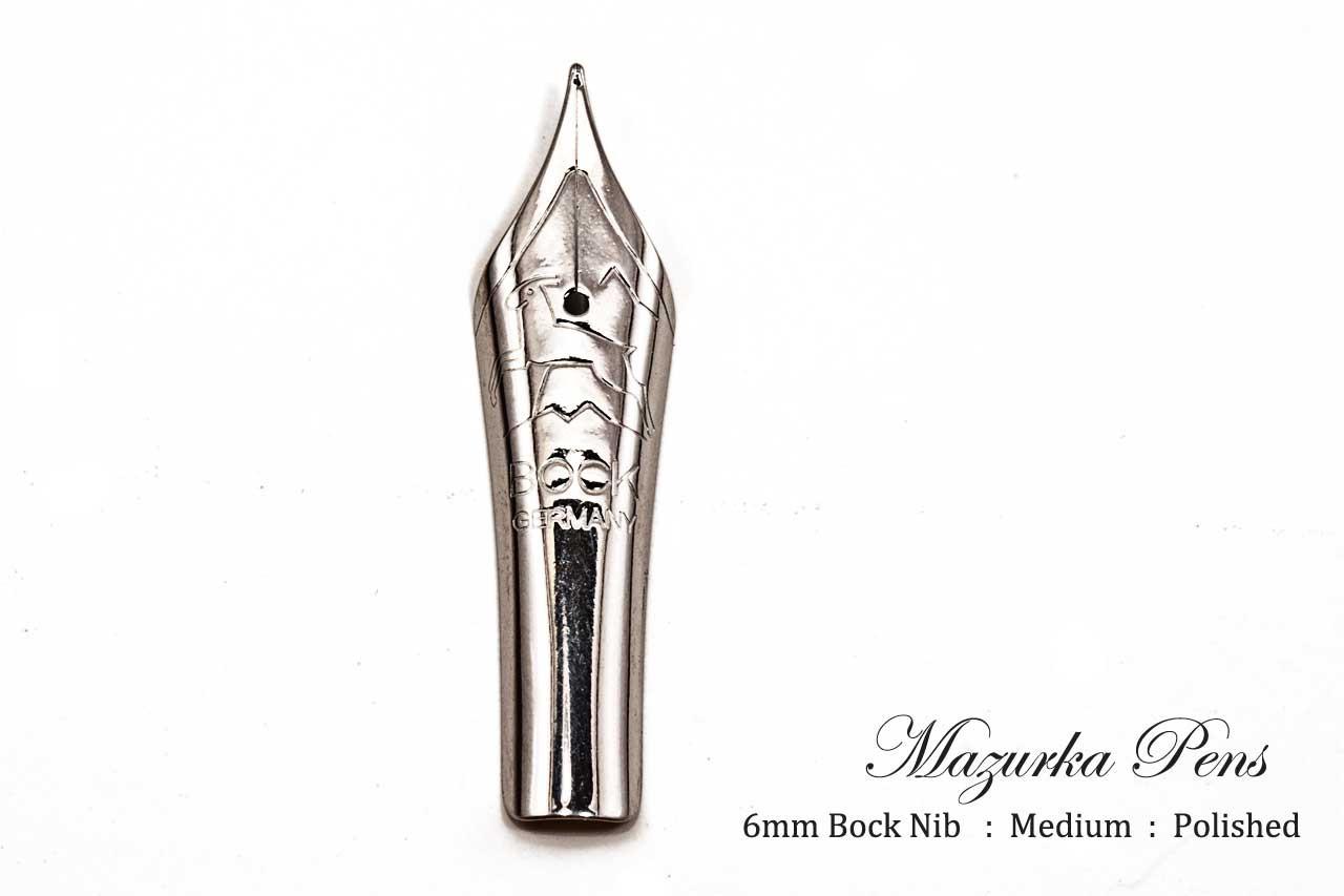 Fountain Pen Nib - Bock Polished Steel Nib 6mm EXTRA FINE
