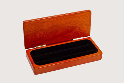 Rosewood Hinged Pen or Pencil Display Case - Holds Single Pen ONLY