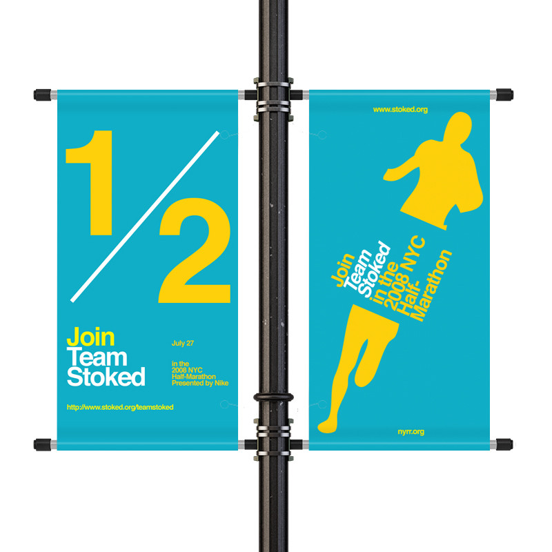 18" Street Light Pole Banner Double Bracket Set (LPBDB18)