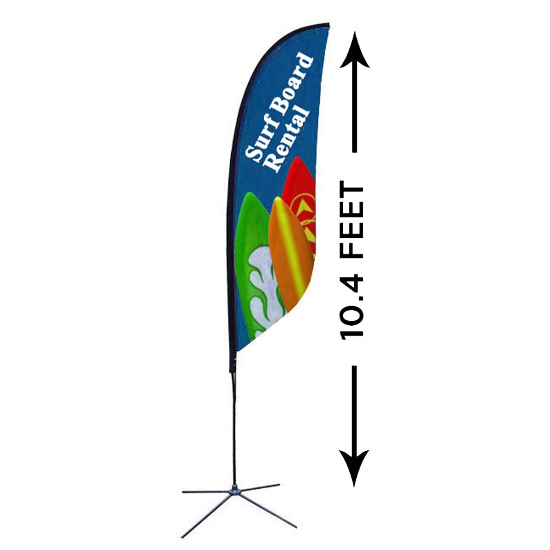 10ft. Custom Feather Advertising Flag Kit with Banner (FLG04FwP)