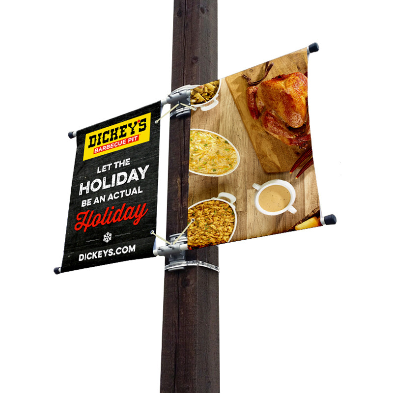 18" Double Street Light Pole Banners (LPBDS18)
