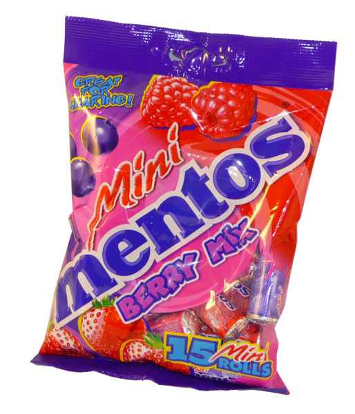 Mini Mentos 15 Roll Berry Mix Bag, now available to purchase online at ...