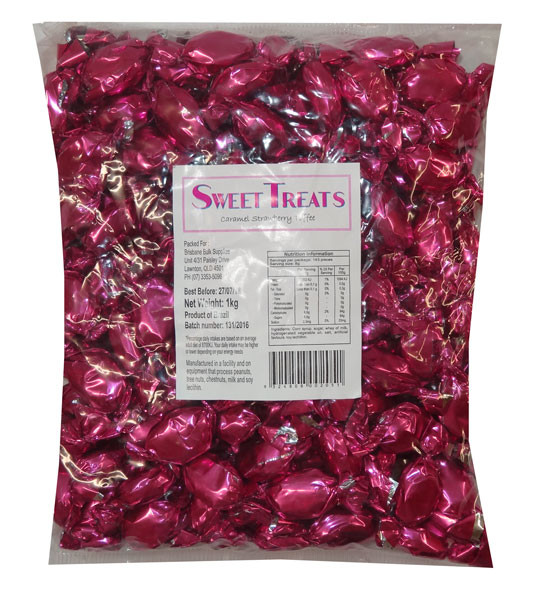 Sweet Treats Wrapped Hard Toffees - Pink - Strawberry, and other ...