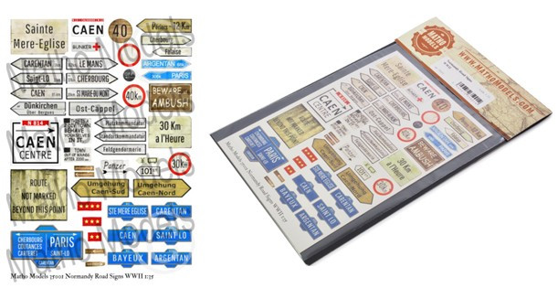 Matho Models - WWII Normandy Road Signs, Printed Paper (49 different ...