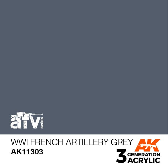 AK Interactive: 3rd Gen AFV - WWI French Artillery Grey - LAST CAVALRY LLC
