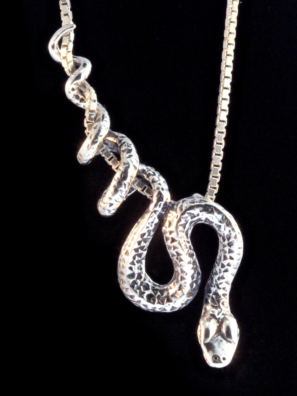 Python Snake Pendant - Silver - Marty Magic Store