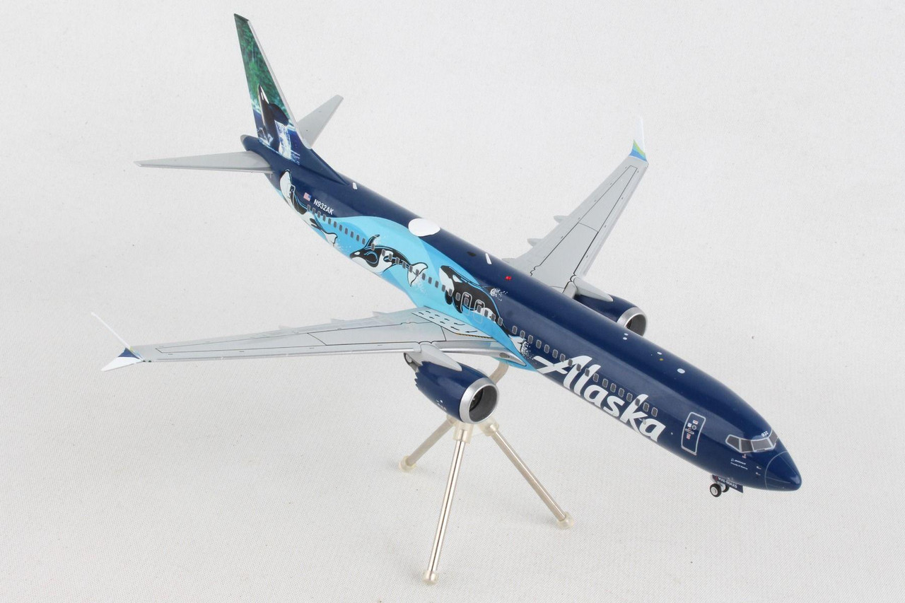 Alaska Airlines 737Max9, ORCA N932AK Gemini Diecast Display Model, 1: ...