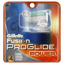 Gillette Fusion Proglide Power Blades 4 pk -Catalog - Bob-Bila Distributors