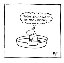 'Today I'm Going to be Magnificent' Personalise this 'Off the Leash' print