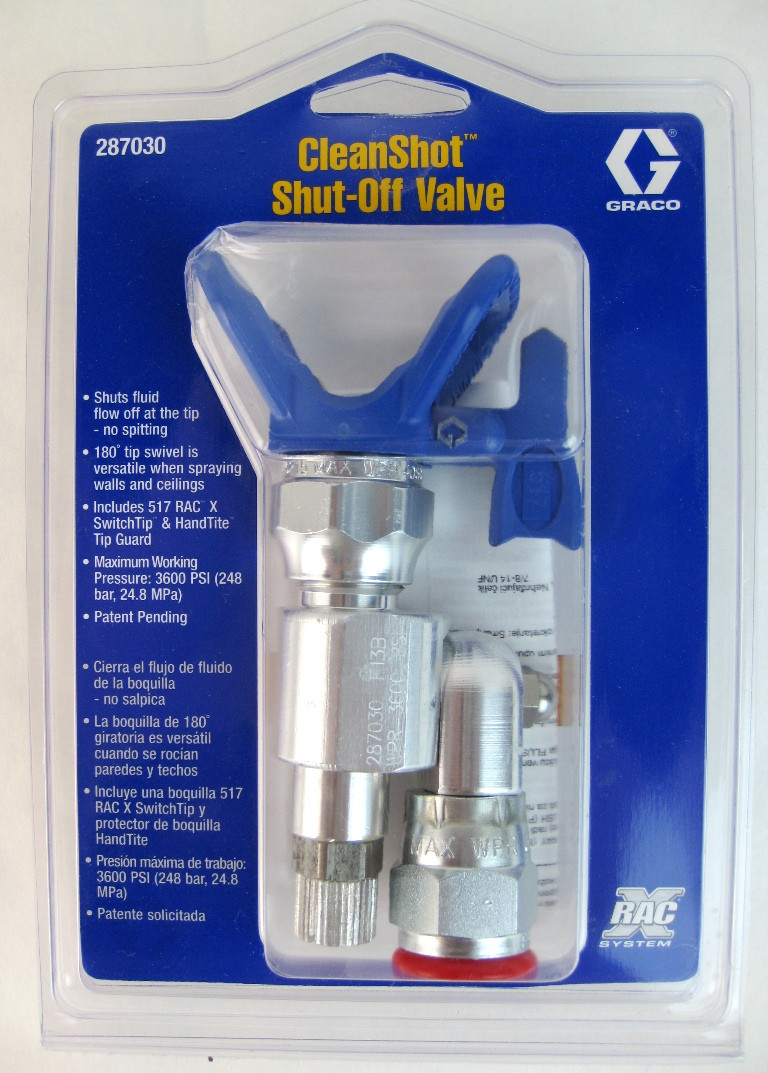 Graco 287030 or 287-030 CleanShot Shut-Off Valve w/517 RAC X Tip ...