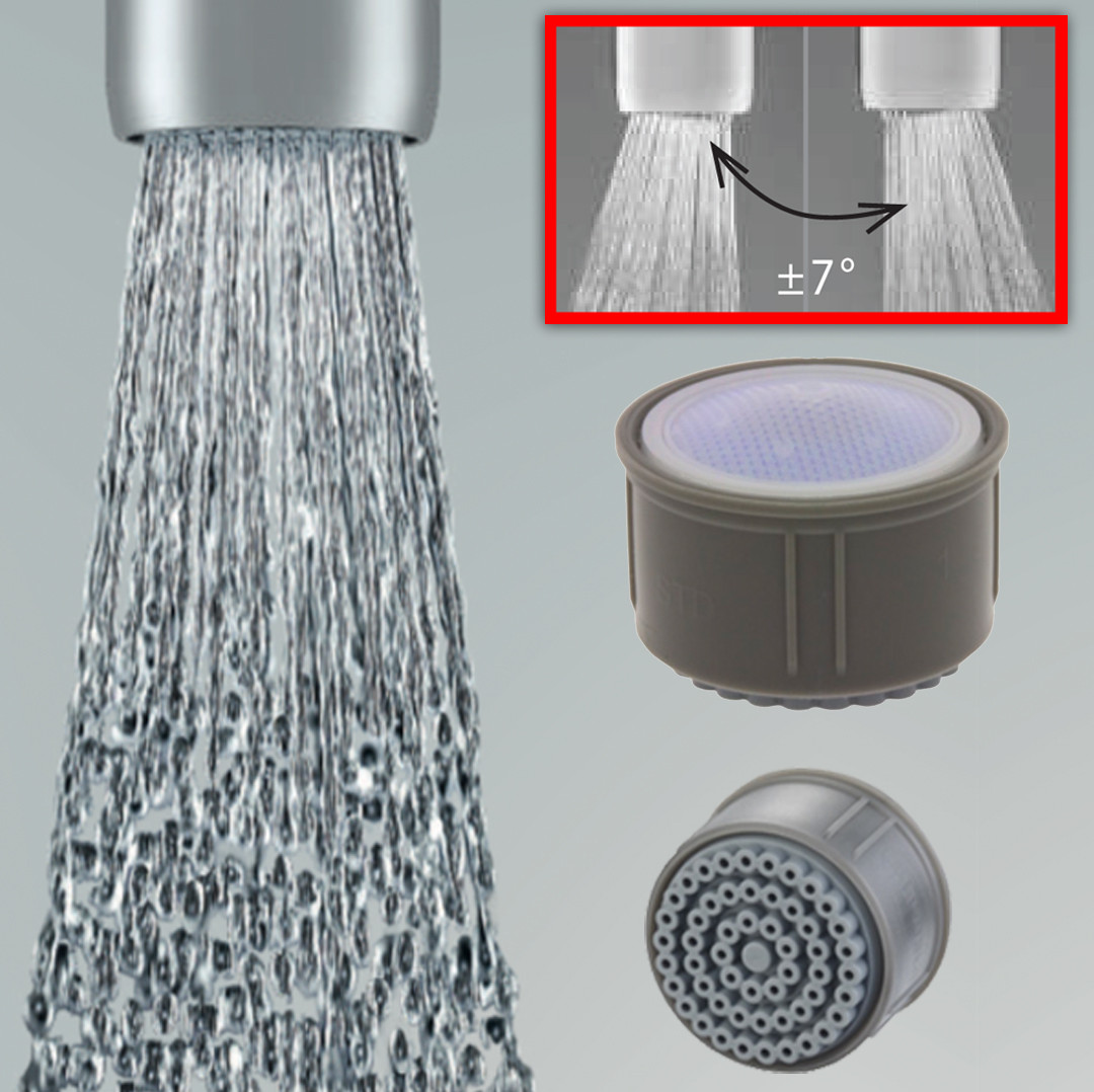 Neoperl 1.0 gpm Insert Rain Spray Adjustable swivel directional Stream ...