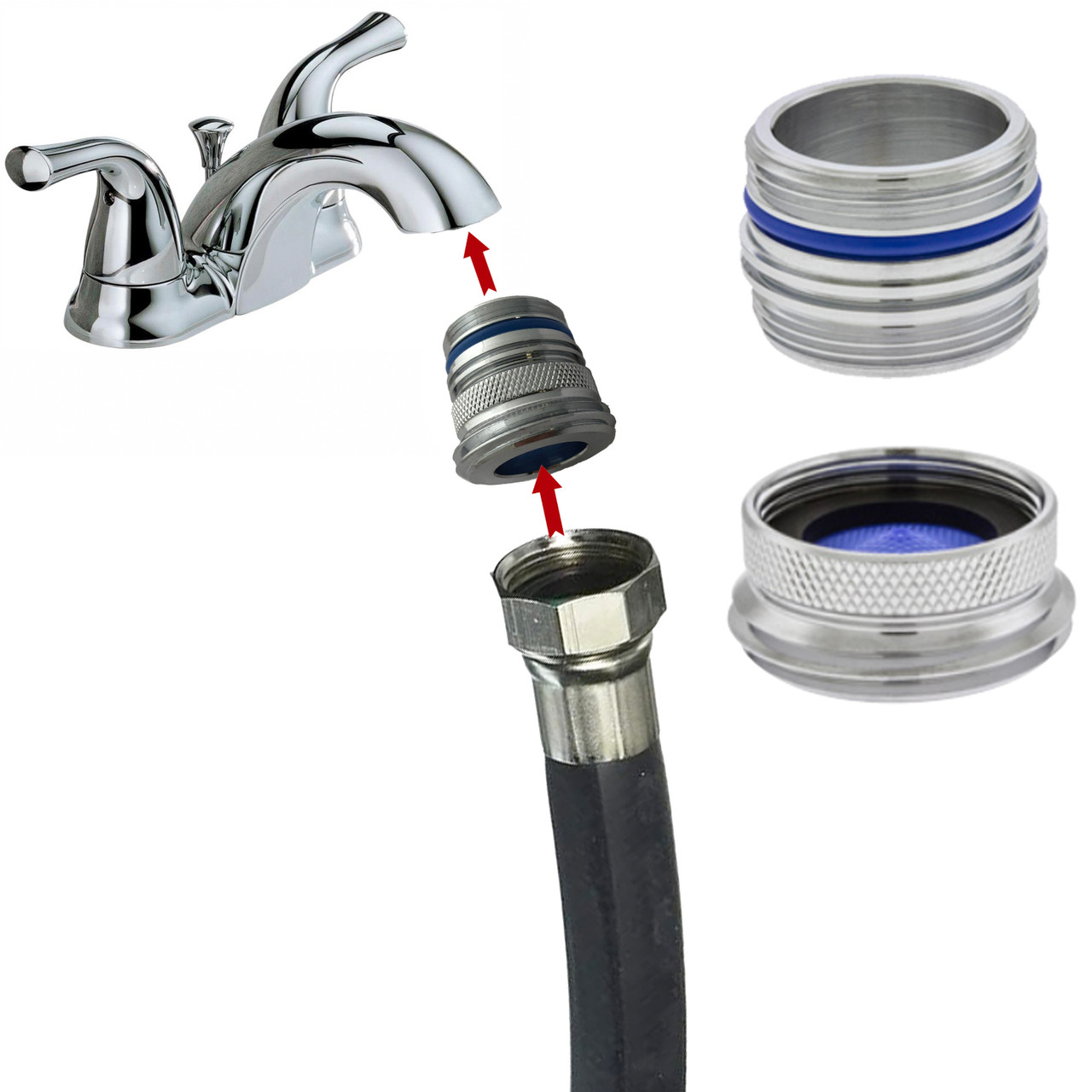 Cache to Hose Faucet Adapter Converts Hidden Cache to 3 4 Male thread