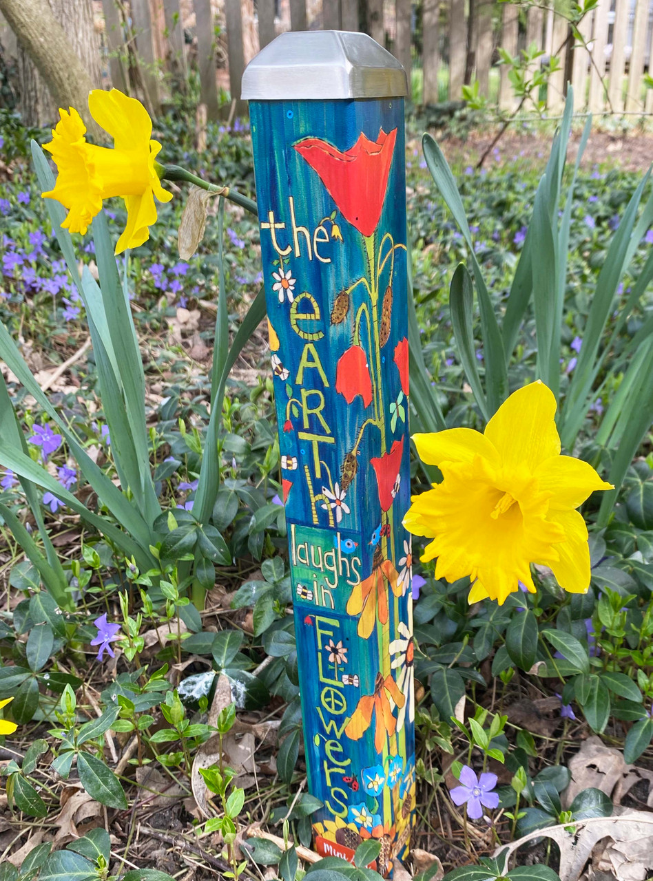 earth laughs 16" mini art pole - catching fireflies