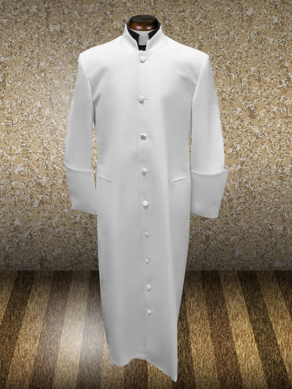 Mens Solid Ivory Clergy Cassock Murphy Robes H 101 H101