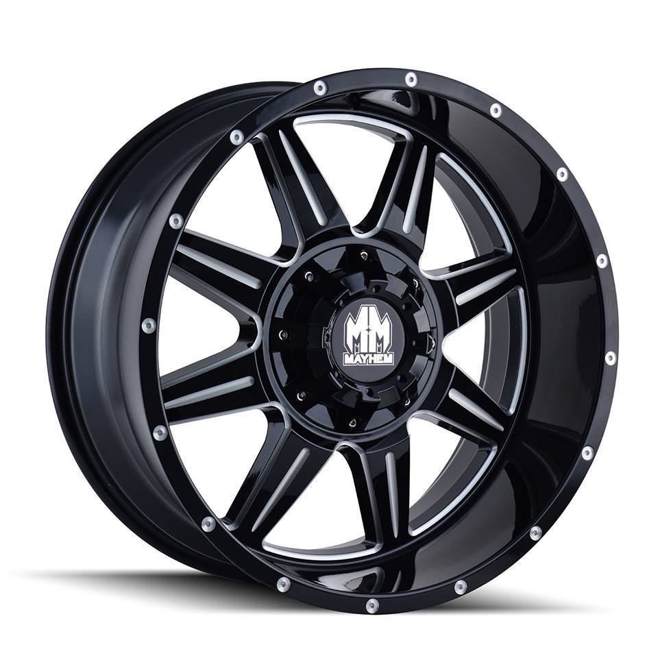 Mayhem Monstir Wheels & Rims | Mayhem 8100 Wheels - Black & Chrome ...