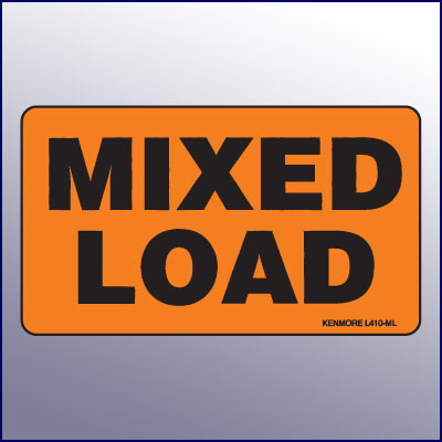 Mixed Load Label - Kenmore Label & Tag