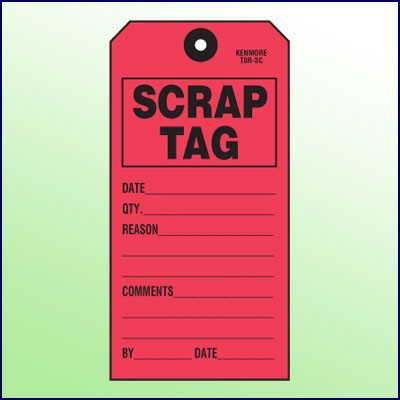 Scrap Tag - Size 8 - Kenmore Label & Tag