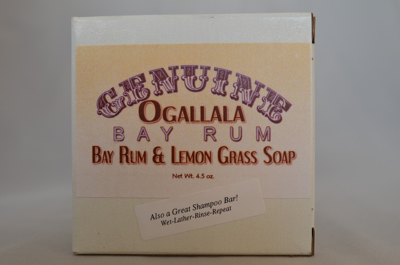 OGALLALA Bay Rum Soap Shampoo Bar / Bay Rum & Lemon Grass (4.5 oz. Bar ...