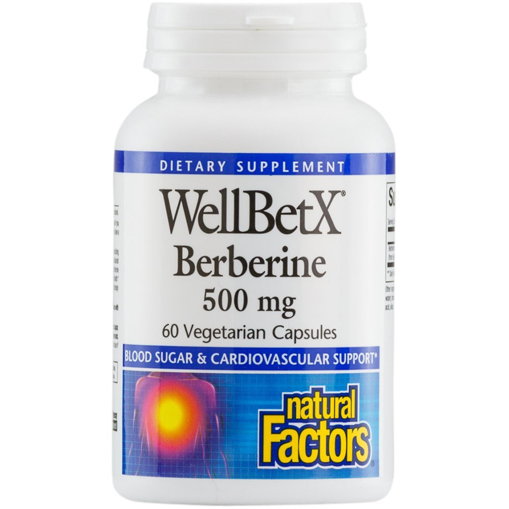Natural Factors WellBetX Berberine 500 mg 60 Vcaps