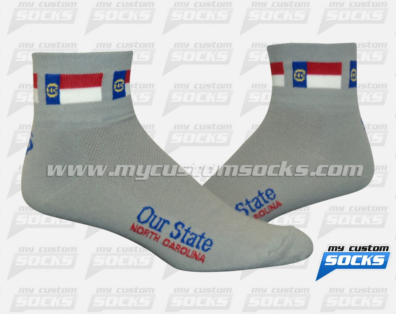 Custom Socks: North Carolina - Our State | My Custom Socks
