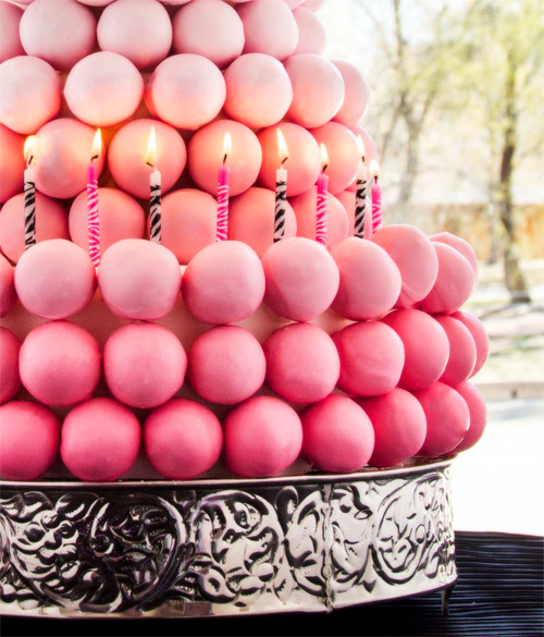 Purple Cake Ball Display