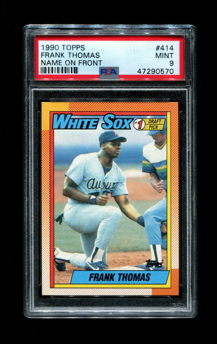 1990 Frank Thomas Topps #414 Name On Front Psa 9 - Opc Baseball.com