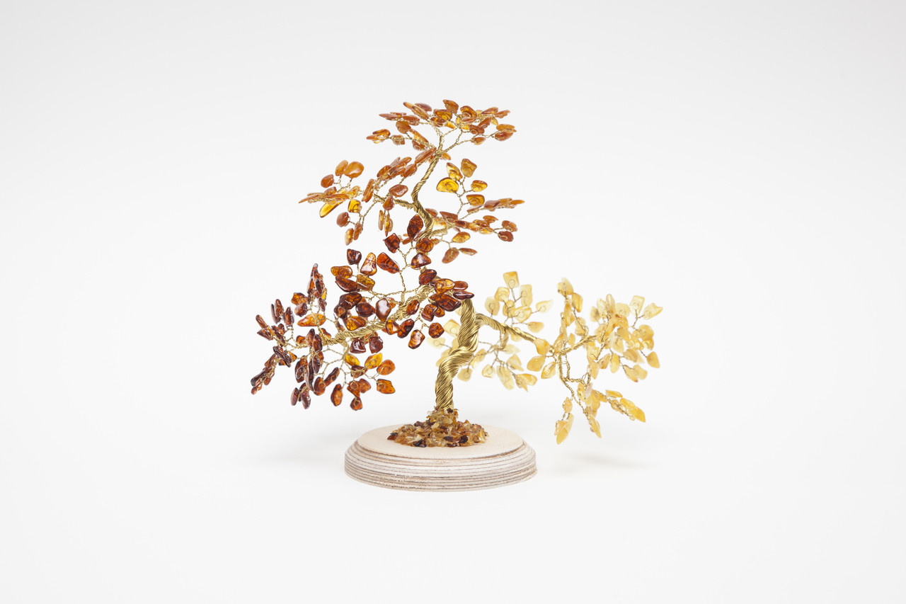Amber Bonsai Tree of Good Luck Descktop Decorate Tree Home & Living ...
