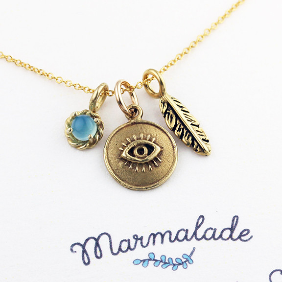 Evil Eye Gemstone Necklace - Marmalade Designs
