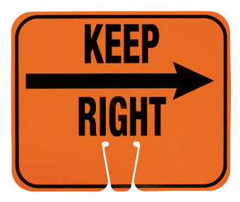 KEEP RIGHT,10.375 x 12.625 - Jendco Safety Supply