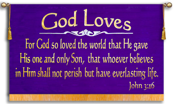 God Loves Horizontal Praise Banner