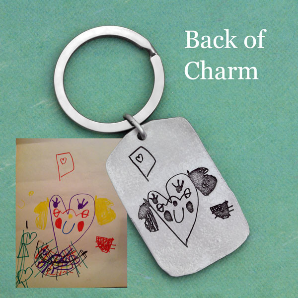 Handwriting Military Tag Key Chain Pewter