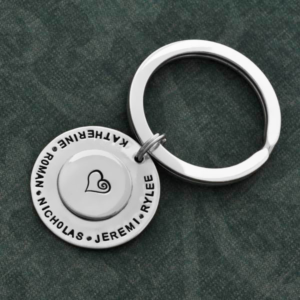 Personalized Sterling Silver Key Ring