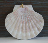 Large White Spindle Glitter Seashell Ornament - Christmas Tree ...