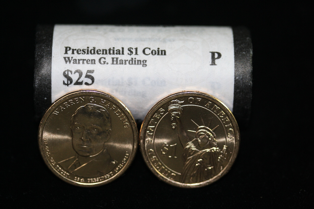 Presidential Dollar: WARREN G. HARDING (29th President) "P" MINT ROLL ...