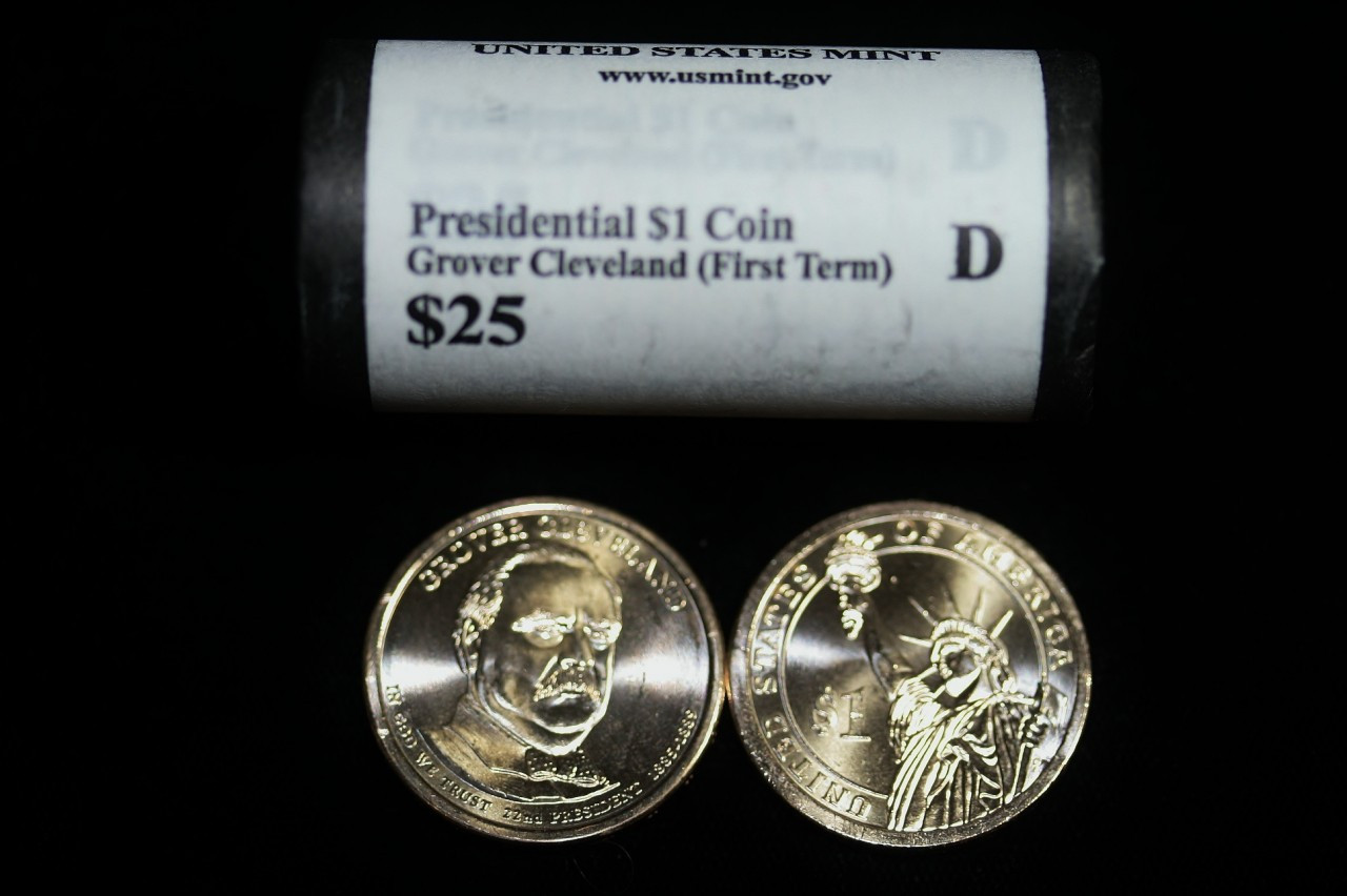 Presidential Dollar: GROVER CLEVELAND (22nd President "First Term") "D ...