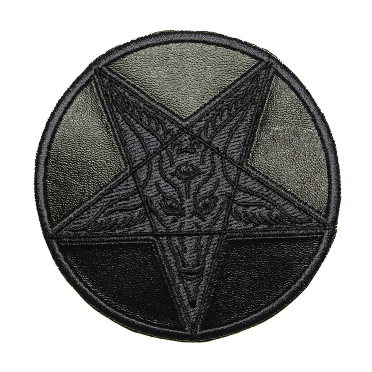 Kreepsville 666 Satanic Circle Shiny Black Embroidered Patch ...