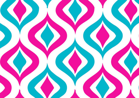 Retro (Pink & Blue) Pattern - Wacky World Studios - Do-It-Yourself Store