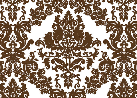 Damask (Brown) Pattern - Wacky World Studios - Do-It-Yourself Store