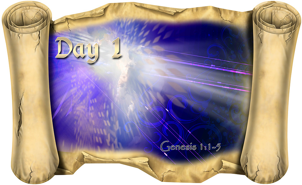 Creation Story Day 1 Bible Scroll Wacky World Studios Themes To Go Creation Story Day 1 Bible Scroll Wacky World Studios Themes To Go
