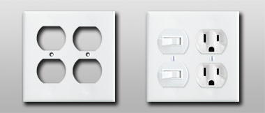 Horizontal Flip Toggle Light Switch Wall Plates