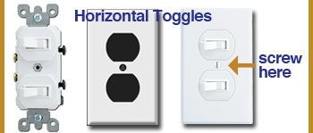 Horizontal Flip Toggle Light Switch Wall Plates