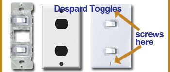 Horizontal Flip Toggle Light Switch Wall Plates