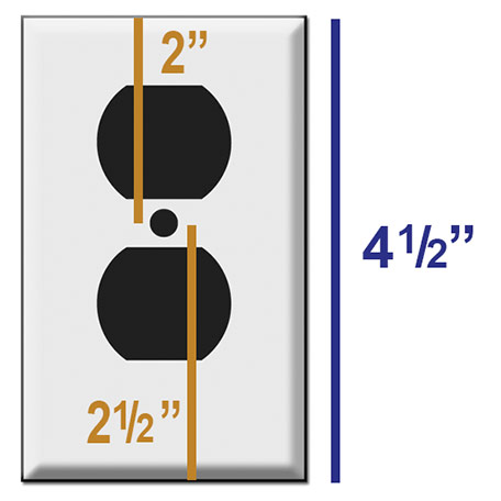 Short Outlet Covers, Trimmed Light Switch Cover Plates