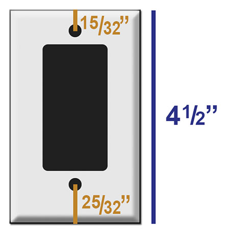 Short Outlet Covers, Trimmed Light Switch Cover Plates