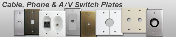 Cable Switch Plates, Wall Phone Jack Cover Plates