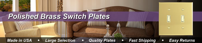 Polished Brass Light Switch Plates, Outlet Covers, Rocker Switch Plate