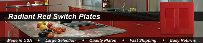 Red Switch Plates, Red Outlet Covers, Decora Rocker Wall Switchplates