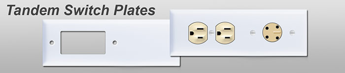 Tandem & Sideways Wall Switch Plates for Side-by-Side Outlet & Device
